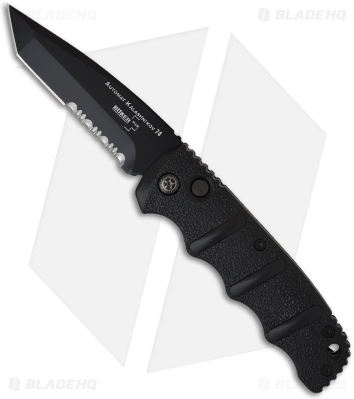 Boker Kalashnikov Automatic Knife - Black + Serrated D2 Black Tanto | Blade HQ