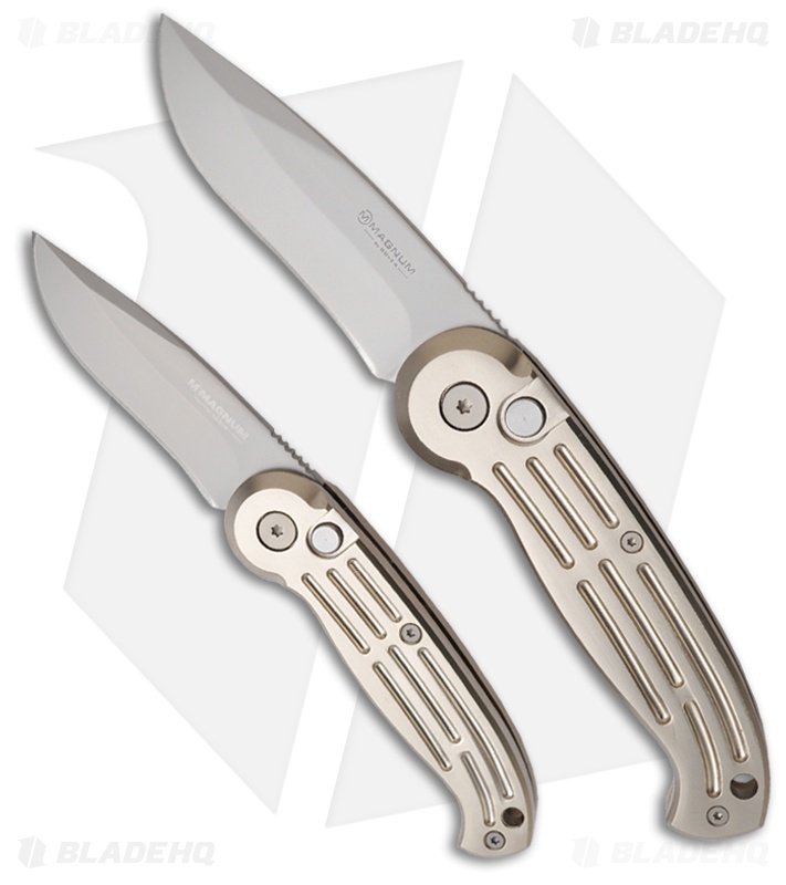 Boker | Magnum Tanto Automatic Knife | Black | Black Serrated | Blade HQ