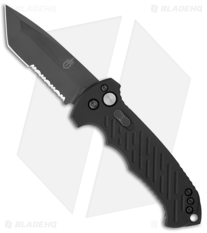 Gerber Auto 06 Tanto Automatic Knife Aluminum (3.6" S30V Black Serr ...
