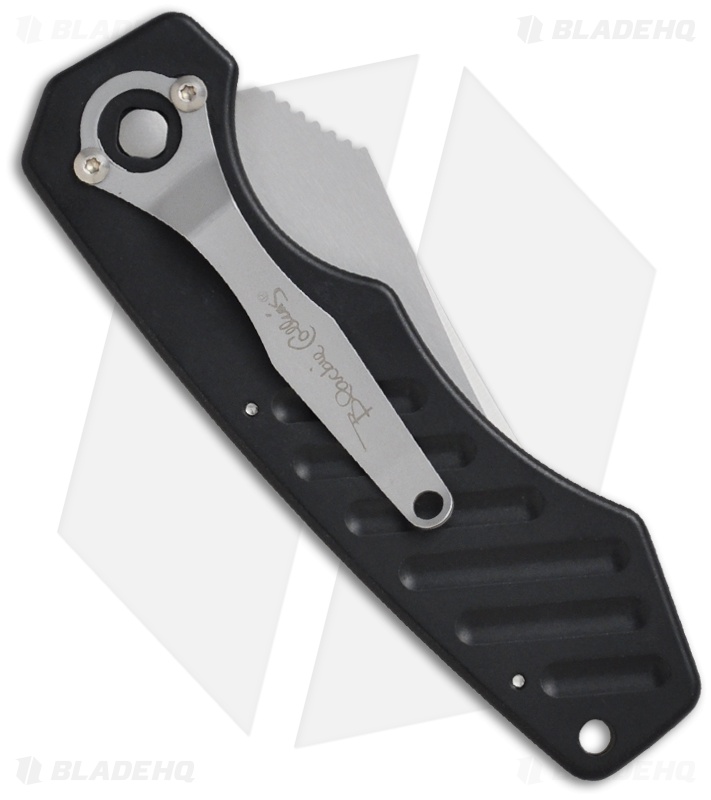 Meyerco Blackie Collins Tactical Automatic Knife (3.38" Bead Blast Serr ...