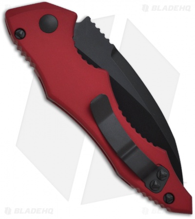 Microtech Kestrel Red Tactical Automatic Knife (3.95" Black Plain) 131 ...