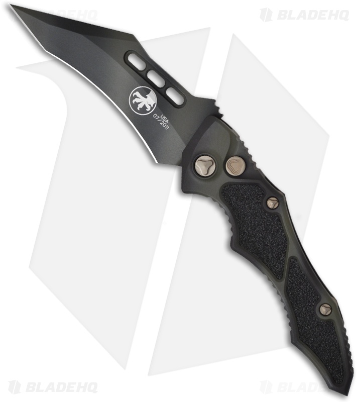Microtech Green Camo Vector Automatic Knife (3.95" Plain) 132-1GC ...