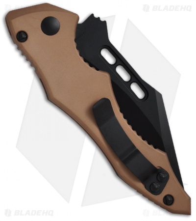 Microtech Vector Desert Brown Automatic Knife (3.95" Black Serr) 132 ...