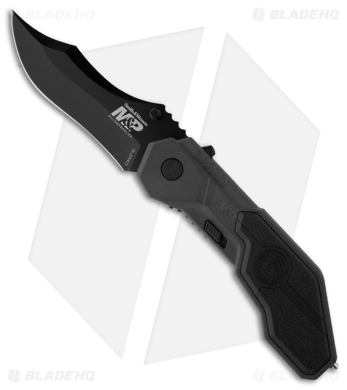 Smith & Wesson MAGIC Spring Assist Knife (3" Black Plain) SWMP1B - Blade HQ