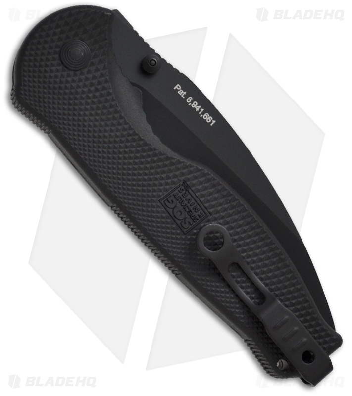 SOG Flash II Rescue Assisted Opening Knife (3.5" Black Serr) TFSA-6 ...