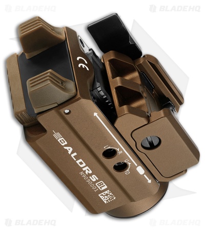 Olight BALDR S Tactical LED Flashlight Desert Tan Blue Laser