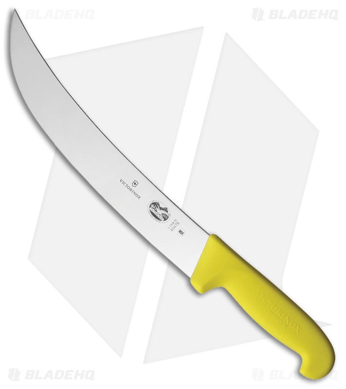 Victorinox Butcher's 10" Cimeter Kitchen Knife Yellow Fibrox VN5730825 ...